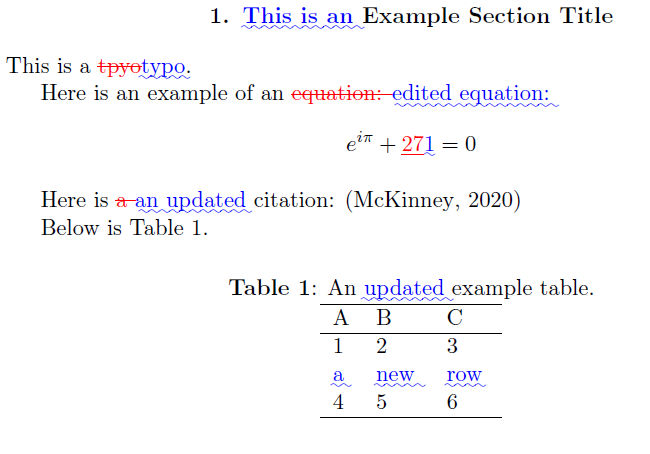 Tracking revisions with latexdiff and latexpand | ericmckinney.net